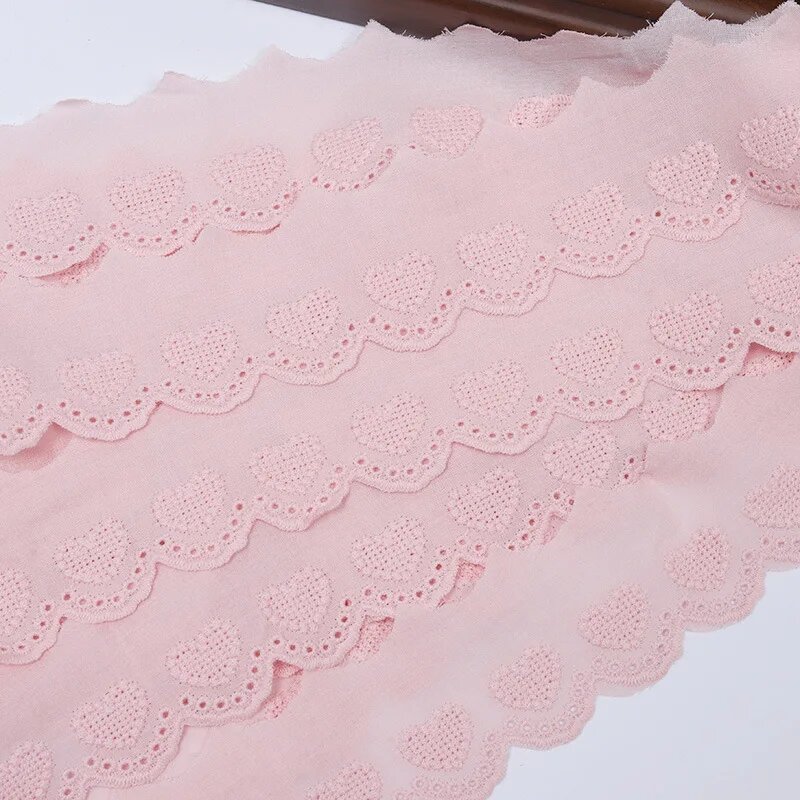 HYFSY 100% хлопок кружевное полотно сердце 15 ярдов 03 Pink
