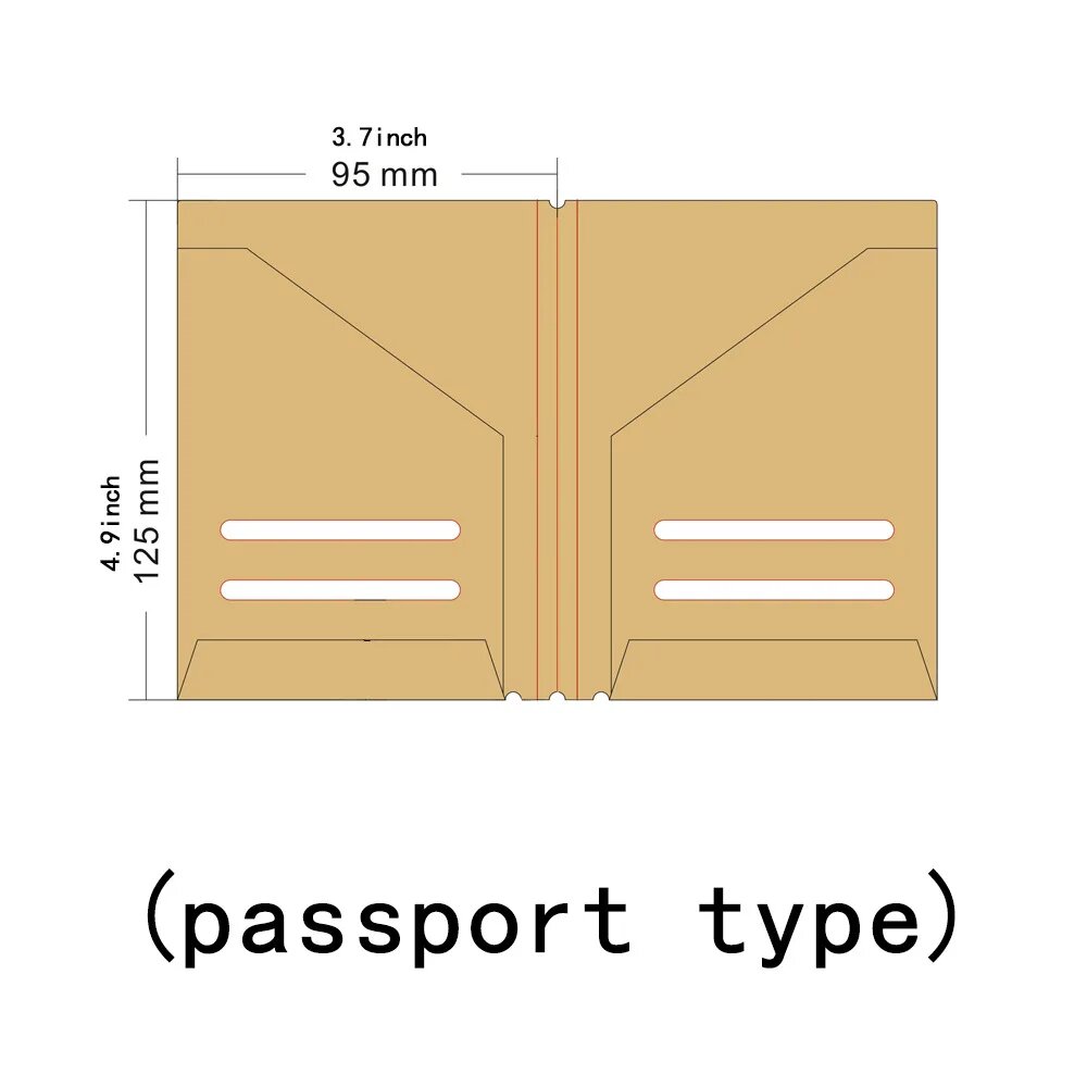 Держатель для документов из крафт-бумаги passport