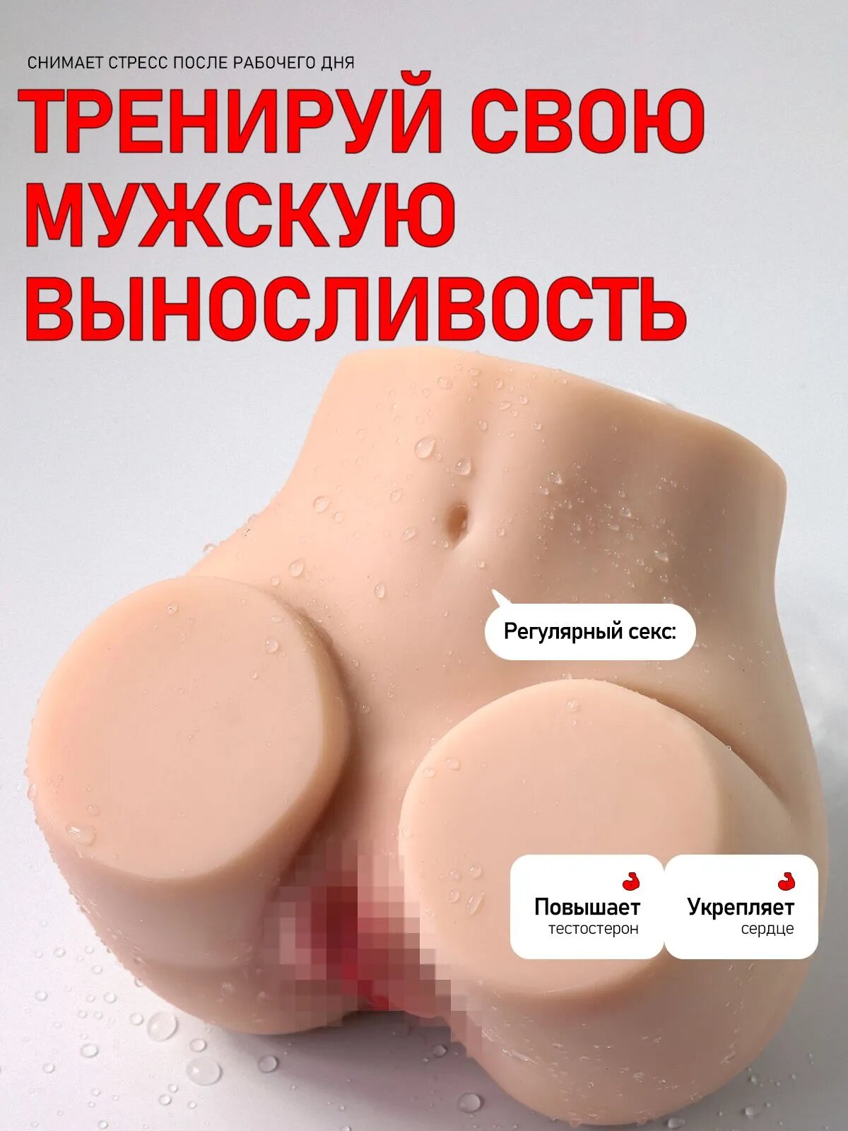 Торс секс-куклы весом 4,4 фунта, карманная вагина, большая попка, секс-игрушка для мужчин, мастурбатор, секс-игры Реалистичный 3D-канал с текстурой влагалища и ануса
