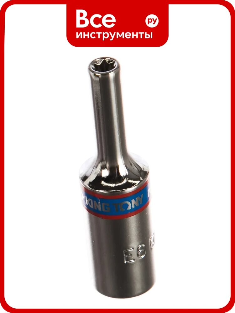 Головка торцевая TORX Е-стандарт 3/8", E6, L = 63 мм KING TONY 327506M