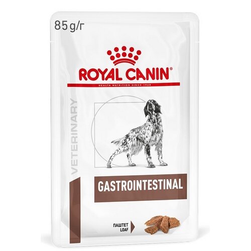 Royal Canin Gastrointestinal / Ветеринарный влажный корм (Консервы-Паучи) Роял Канин Гастро Интестинал для собак Нарушения пищеварения (цена за упаковку) фас. 85г х 28шт