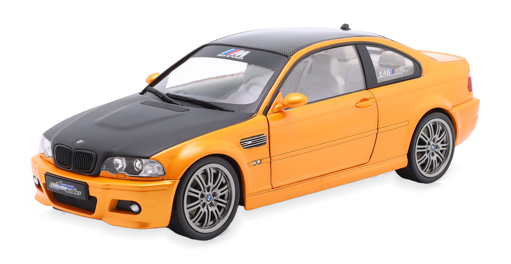 Модель коллекционная SOLIDO Bmw M3 E46 2000 orange metallic carbon