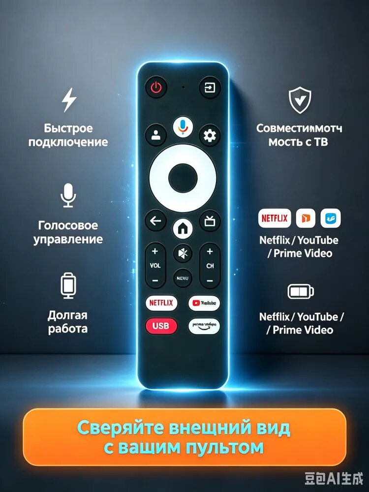 Голосовой пульт Пульт DP-V3 для телевизора DEXP, Viomi, Aceline, Shivaki