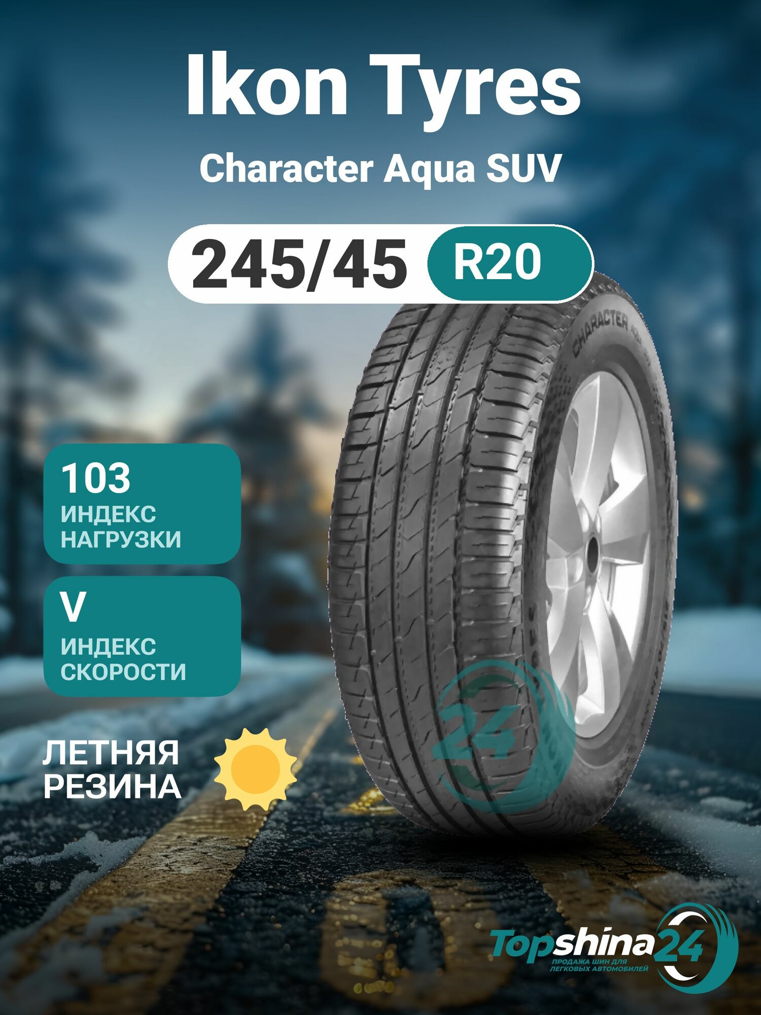 Шины летние Ikon Tyres Character Aqua SUV 245/45 R20 V103