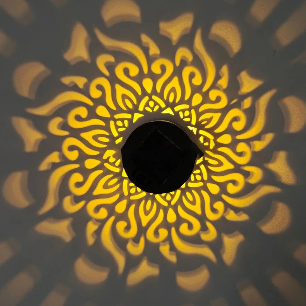 Солнечный светильник IP65 теплый белый Черный, Mandala