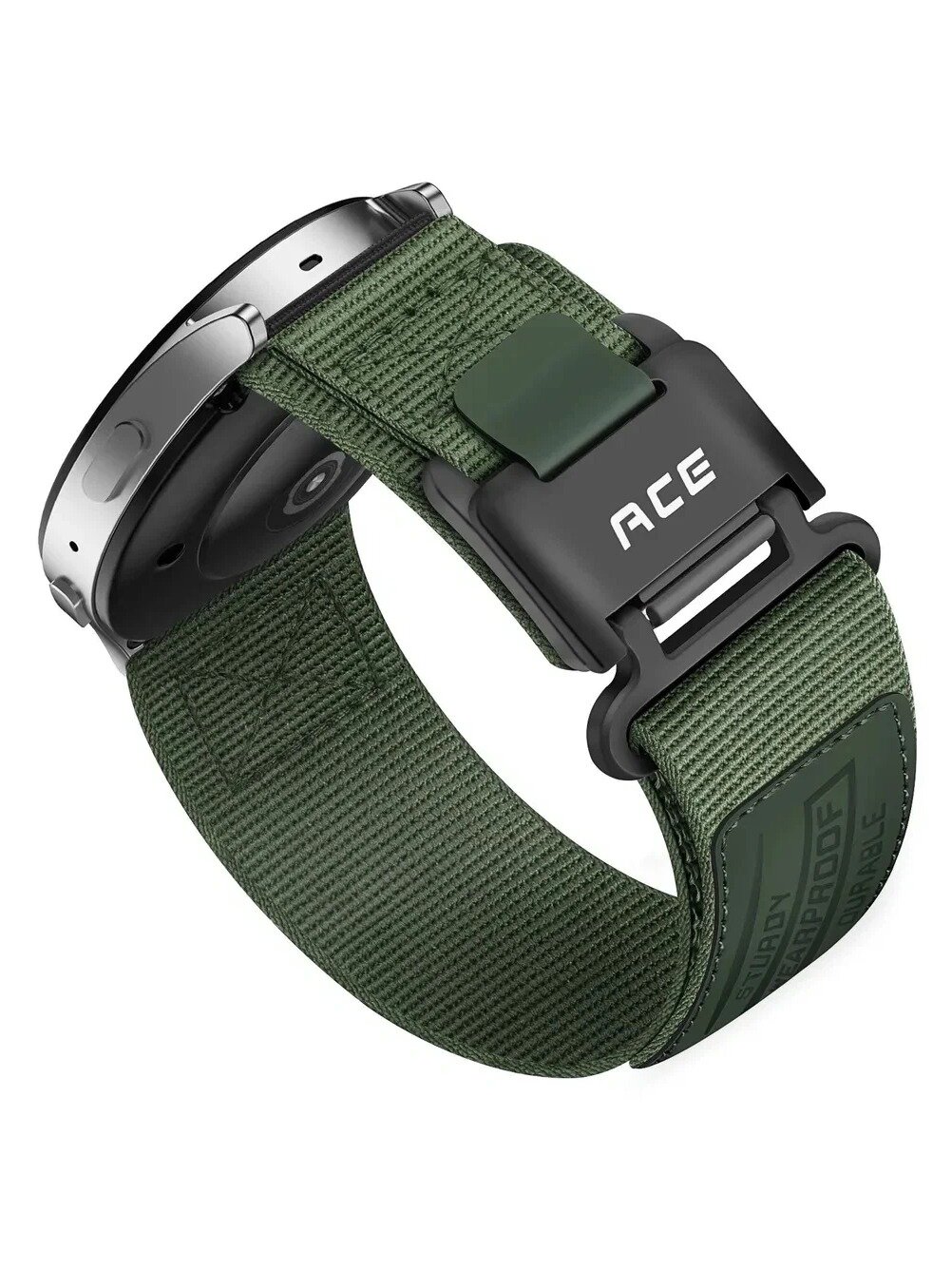 Ремешок для Amazfit Bip 5/6, Balance, Balance 2, Active Max, GTR 4, нейлоновый с магнитной застежкой + липучка