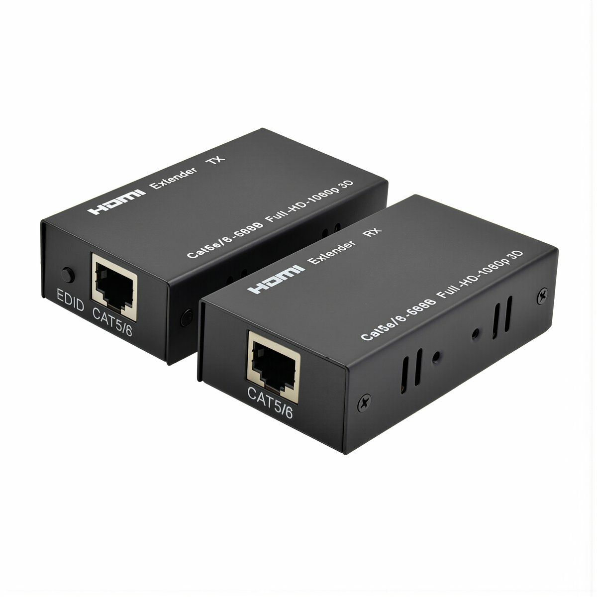 Удлинитель HDMI до 60 метров по кабелю CAT5e CAT6 поддержка 1080p 3D с функцией EDID чёрный комплект передатчик приёмник