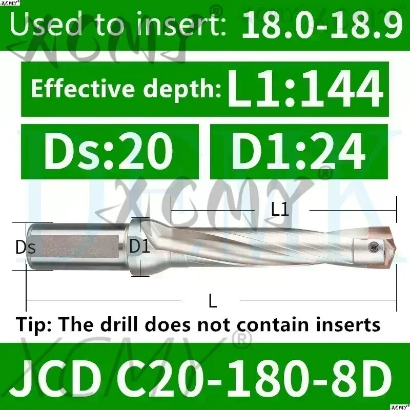Сверло JCD 10-25 мм для вставки HCD DEMK JCD C20-180-8D