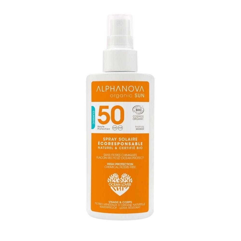 Средство солнцезащитное Alphanova Sun био спрей, SPF 50, для детей, 125 г