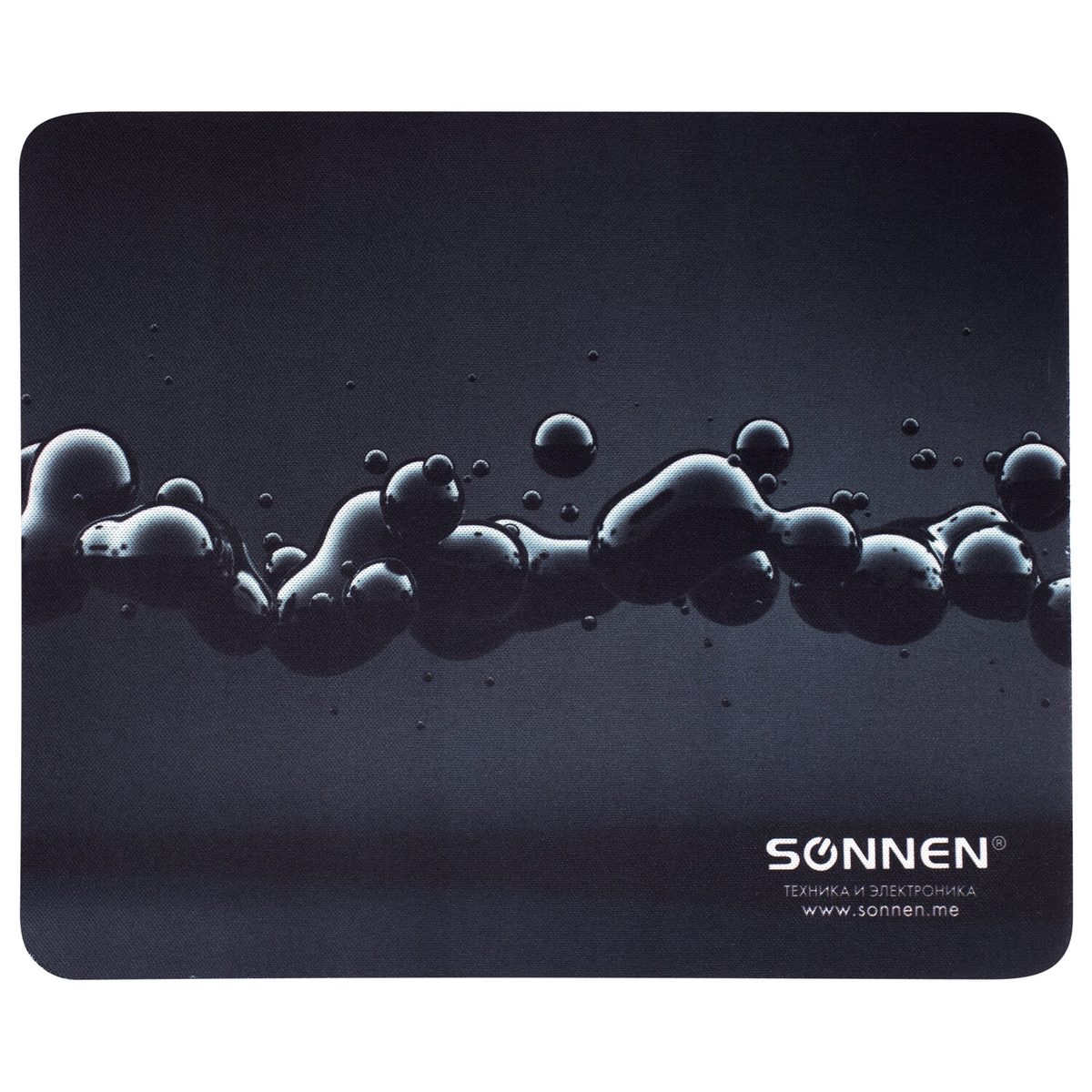 Коврик для мыши Sonnen DROPS, резина+ткань, 220х180х3мм (513290)