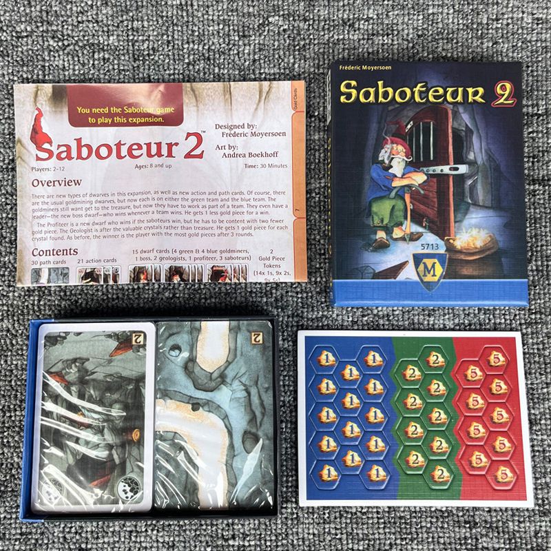 Saboteur 2 Английская версия карточных игр пакет расширения саботера