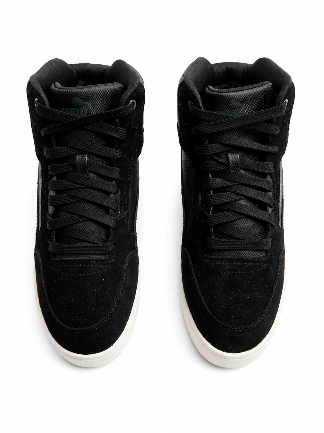 Ботинки PUMA Shuffle Downtown Mid Fur, размер 40, черный, бежевый — фото 1