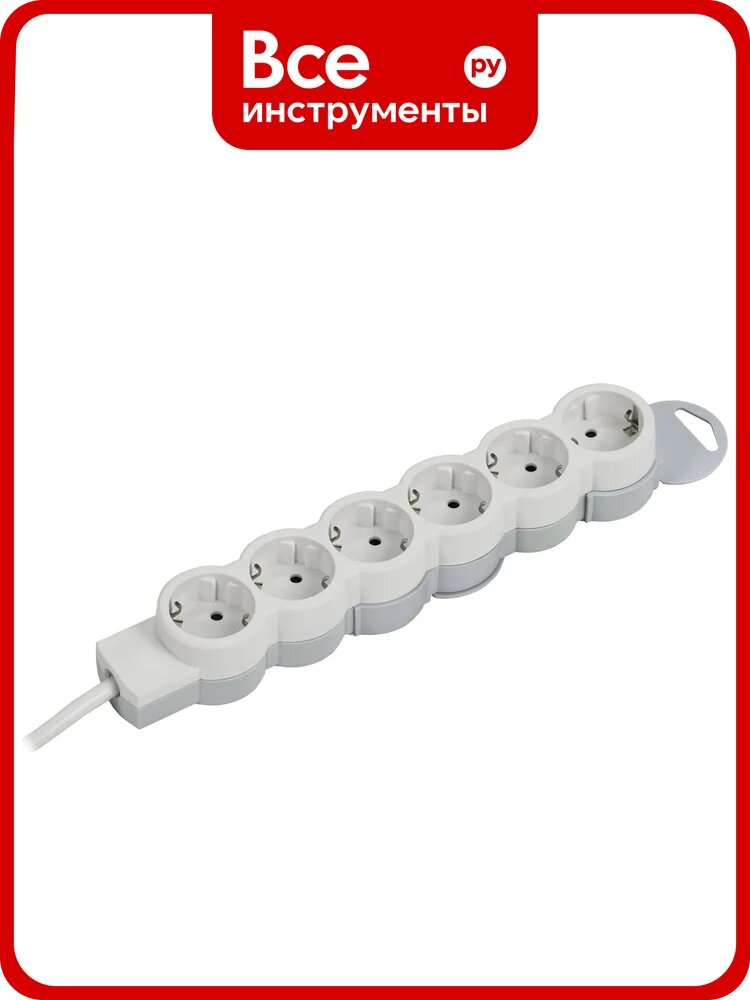 Многорозеточный блок Legrand'Стандарт' 6 x 2К+З с кабелем длиной 1,5 м 695016, для бытового подключения