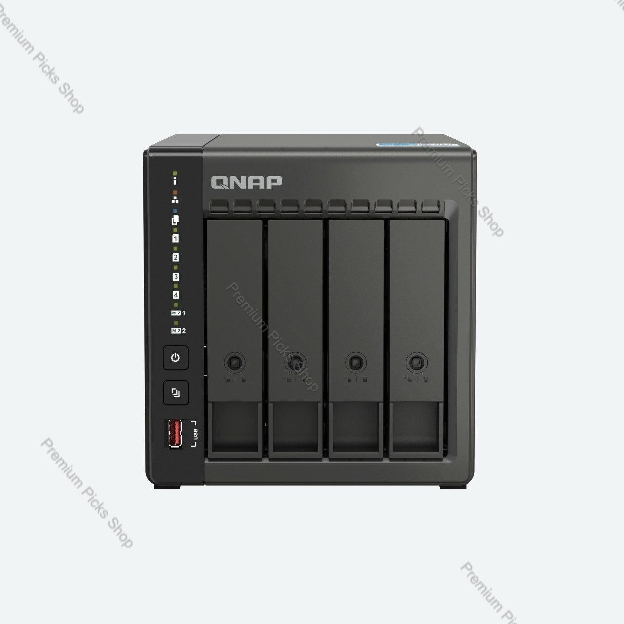 Сетевое хранилище QNAP TS-466C, Intel Pentium N6005, 8 ГБ, 4 отсека + 2×M.2 NVMe, 2×2.5GbE, HDMI 4K, без дисков — фото 1