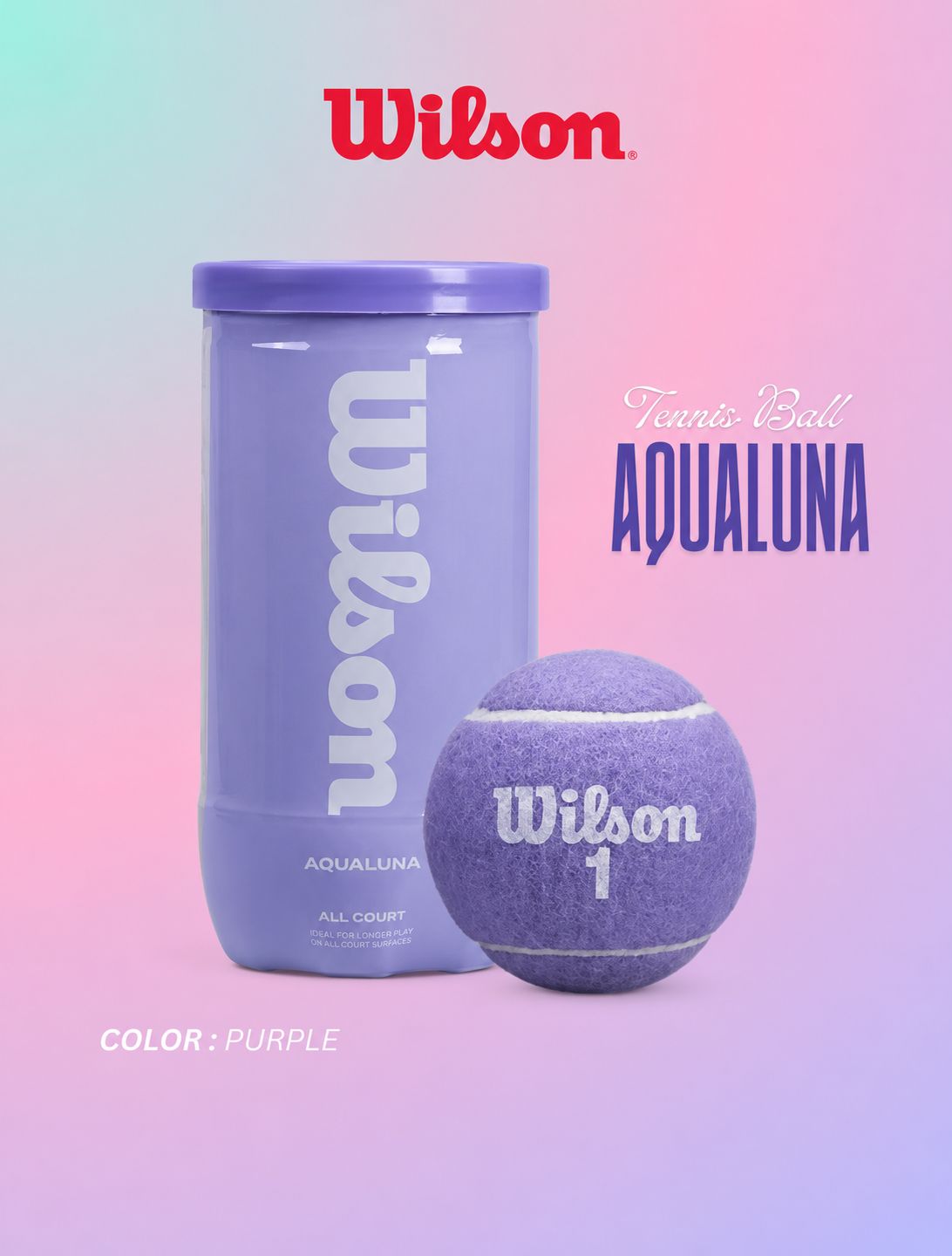 Мячи для большого тенниса Wilson AquaLuna 2шт