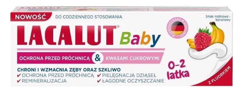 Зубная паста Zdrovit Lacalut Baby, для детей от 0 до 2 лет, 55 мл