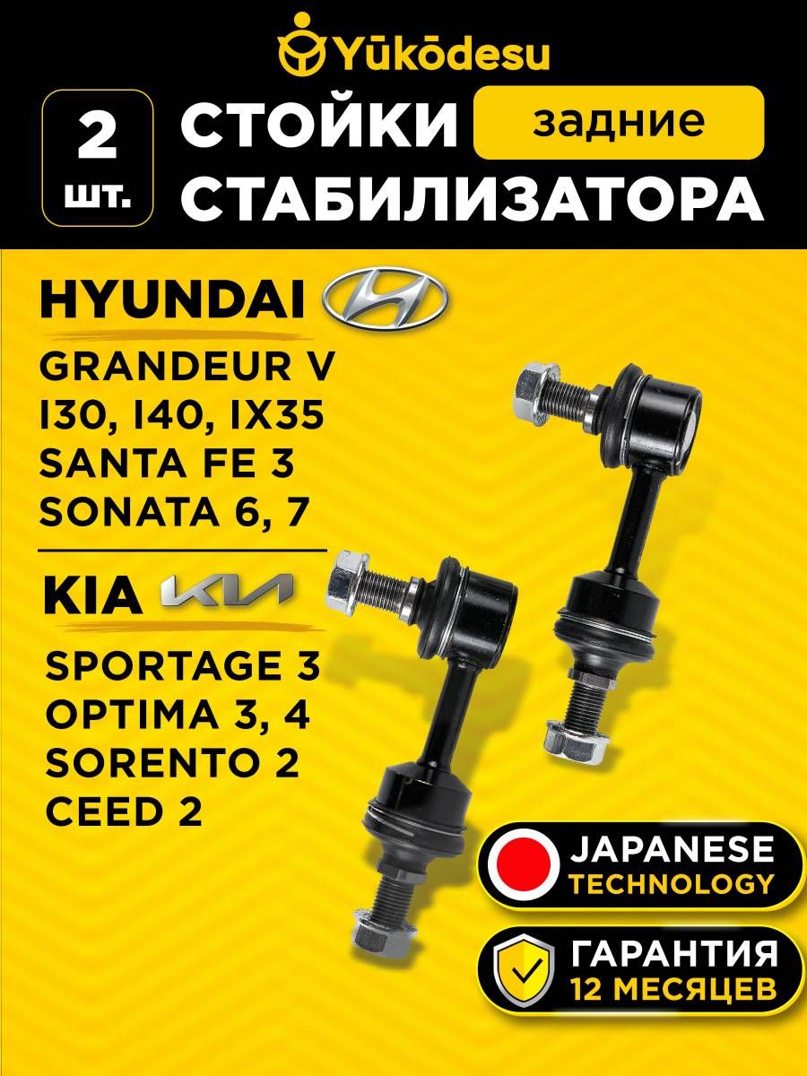 Стойки стабилизатора задние Киа Спортейдж 3 (SL) 2WD, Сид 2, Оптима / Kia Ceed, Kia Sportage, Hyundai ix35, i30 OEM 555303r000, 555403r000