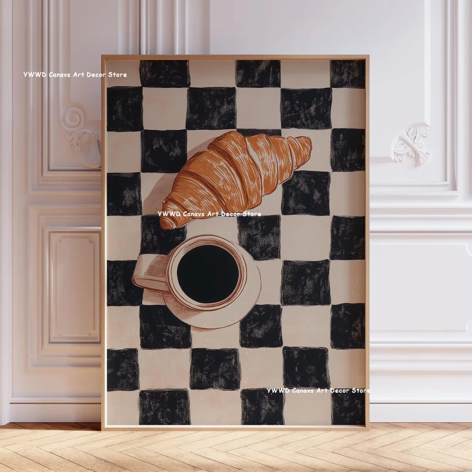 Печать на холсте «Ретро-кофейный клуб» YWDECOR CT100-11, 40X60cm Unframed