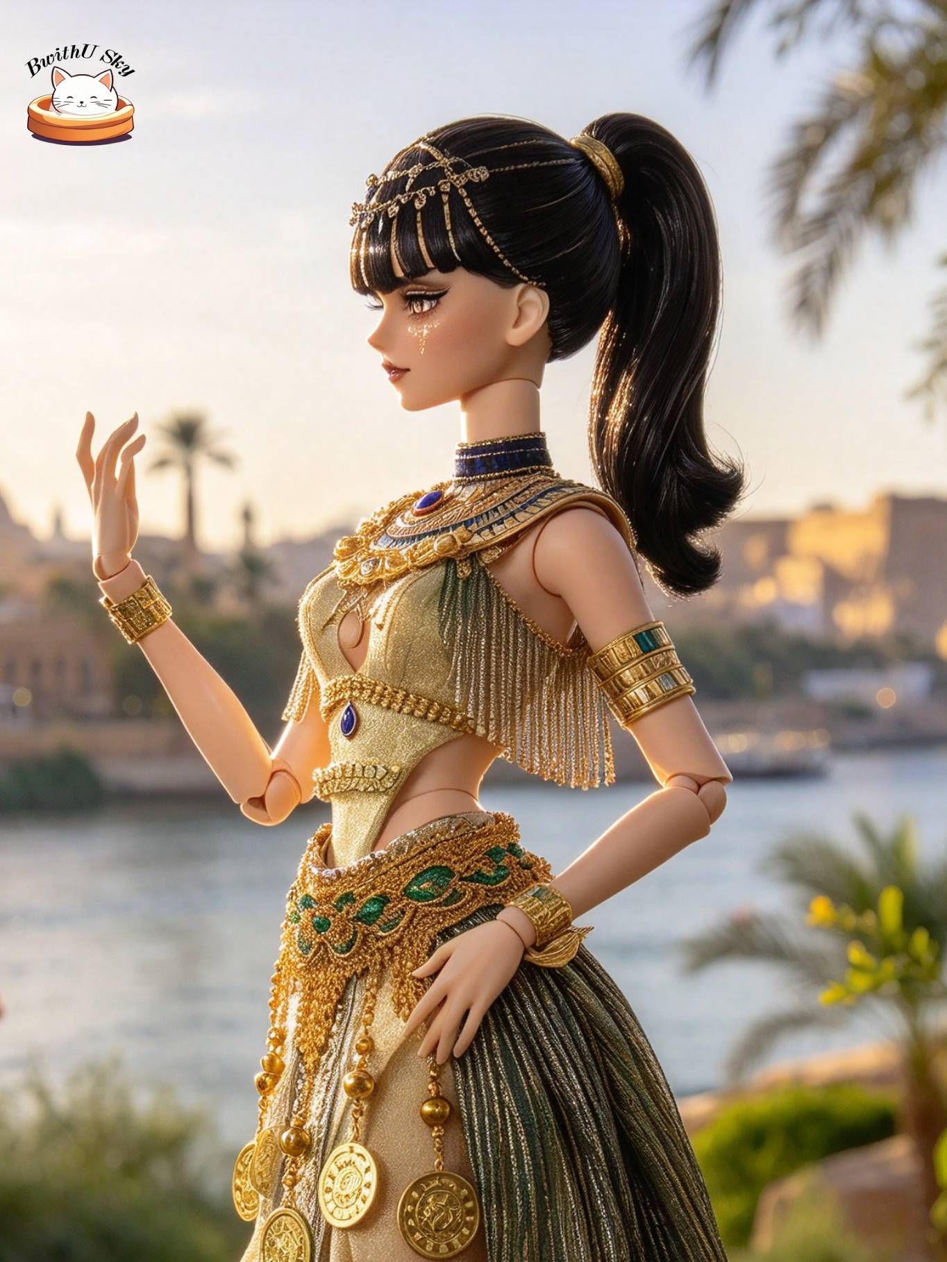 BwithUSky Naga, кукла BJD 1/4, шарнирная коллекционная кукла в египетском стиле, подвижные суставы, детализированный образ для коллекционеров