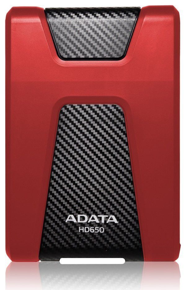 ADATA 1 ТБ Внешний жесткий диск (AHD650-1TU31-CRD), Резина, Пластик, красный