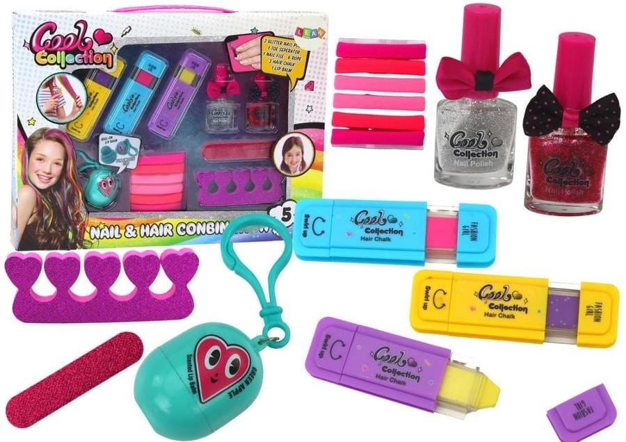 Набор для окрашивания волос и ногтей Lean Toys, разноцветный, 34.5x25.5x4 см