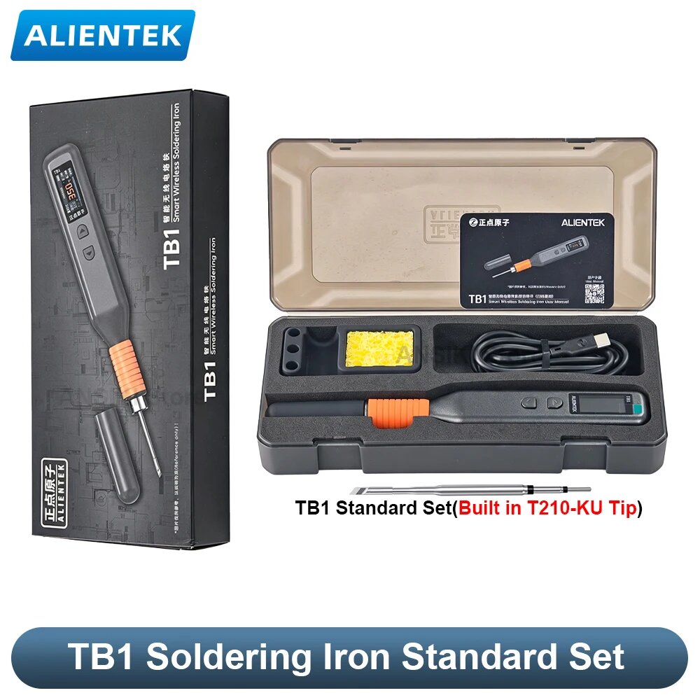 Беспроводной паяльник ALIENTEK TB1 Smart T210 100В-240В, вилка типа C (ЕС), TB1 Standard Set