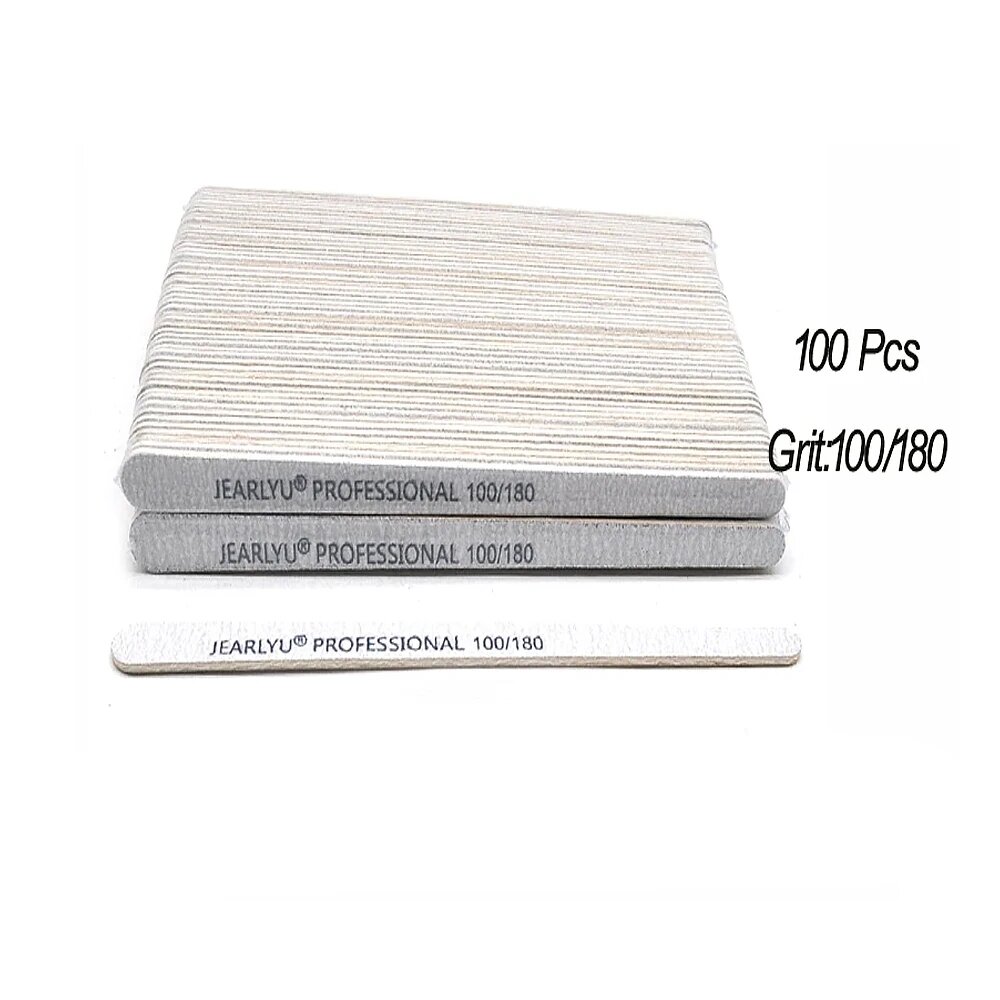 Деревянные пилочки для ногтей 200 шт, 100/180/240 grit 100pcs Grit100-180