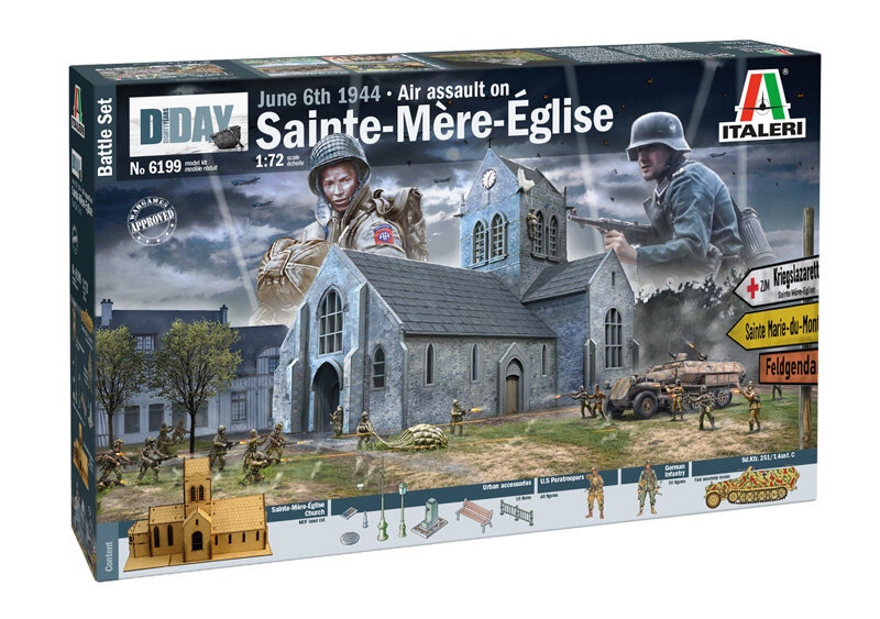 Сборная модель "Наборы для диорам Battle of Normandy Sainte-Mère-Eglise 6 June 1944" (1:72), артикул 6199