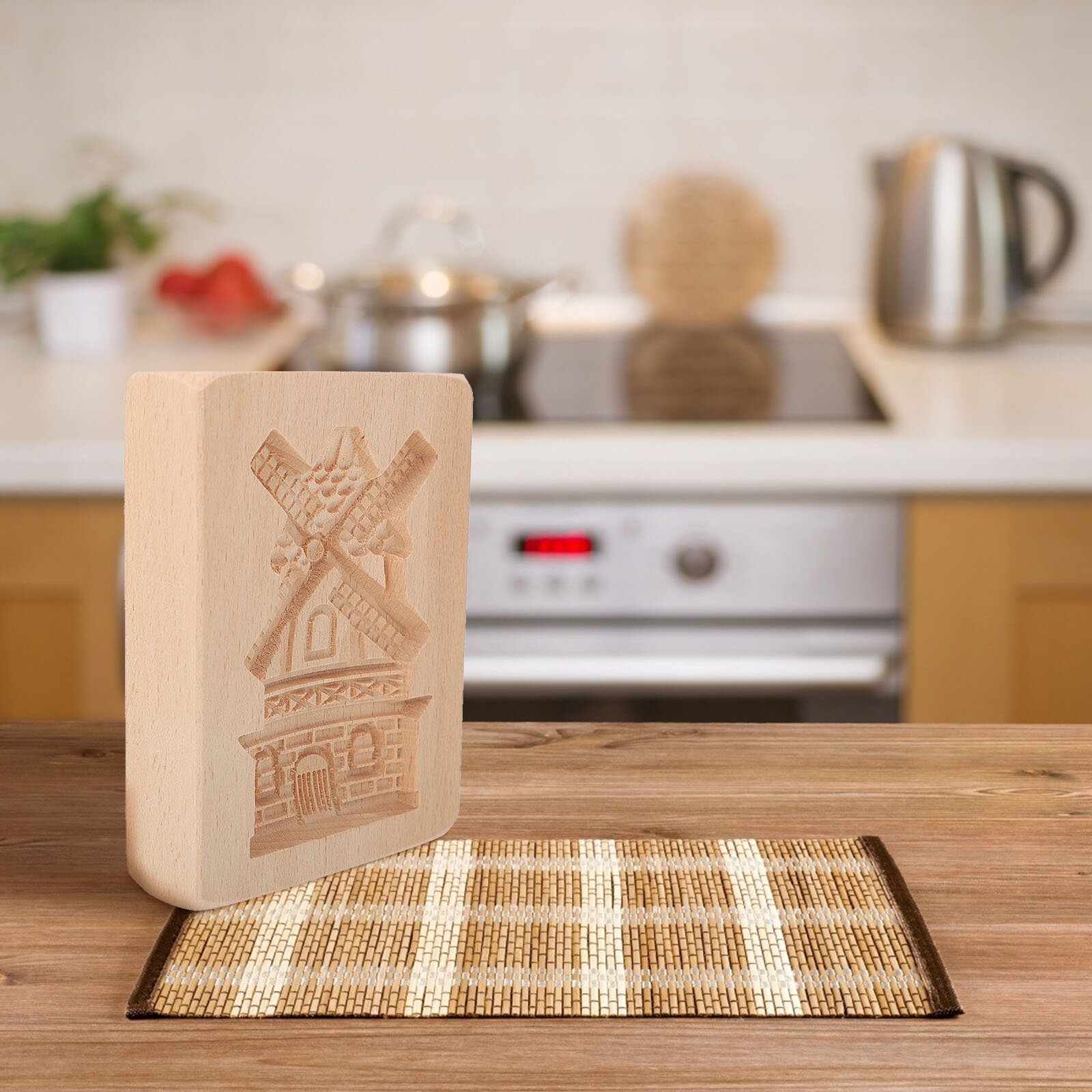 Форма Для Печенья Из Дерева Отлично Подходит Для Выпекания И Diy 1 Шт Бежевый 10X8X2Cm