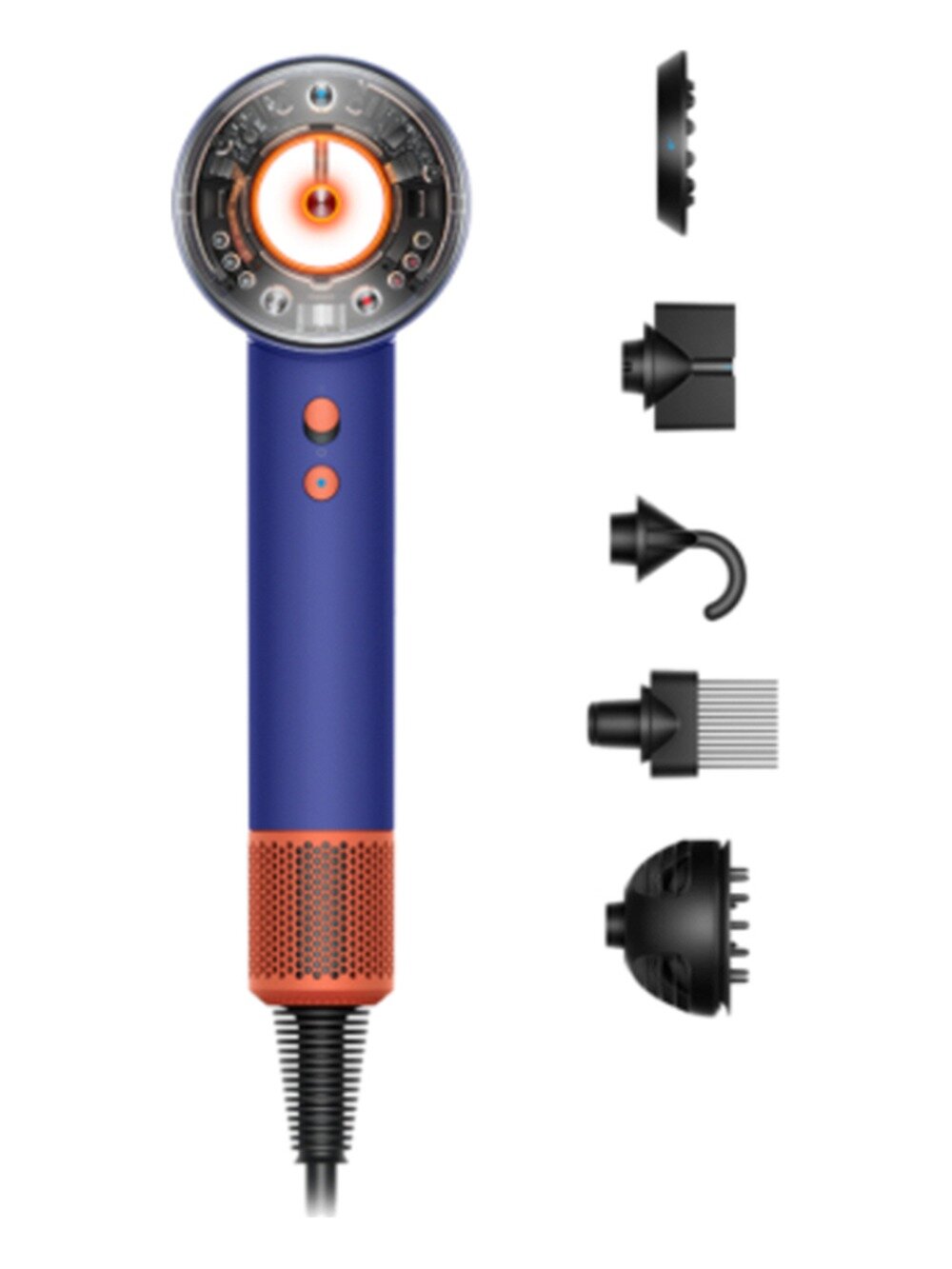Фен Dyson HD16 Supersonic Nural, Vinca Blue/Topaz, с кейсом, 1600 Вт