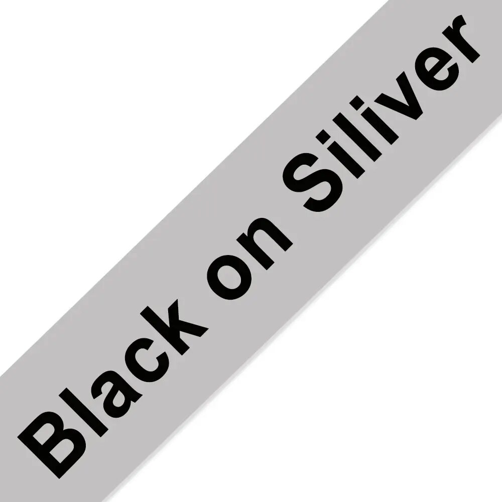 Лента этикеток Unismar XR12WE 12 мм, Black on Silver