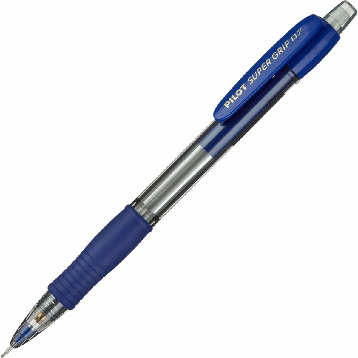 Карандаш механический Pilot H-187 Super Grip (0.7мм, с ластиком, резиновая манжетка, корпус синий) (H-187-L), 12шт.