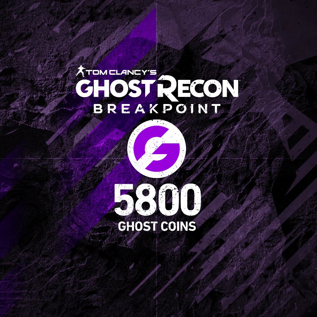 Дополнение Ghost Recon Breakpoint - 5800 (4800+1000 bonus) Ghost Coins, цифровое издание PlayStation 4, регион Индонезия / код пополнения баланса