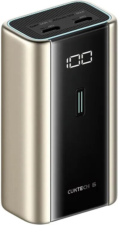 Внешний аккумулятор (Power Bank) CUKTECH PB060, 6000мAч, золотистый/черный