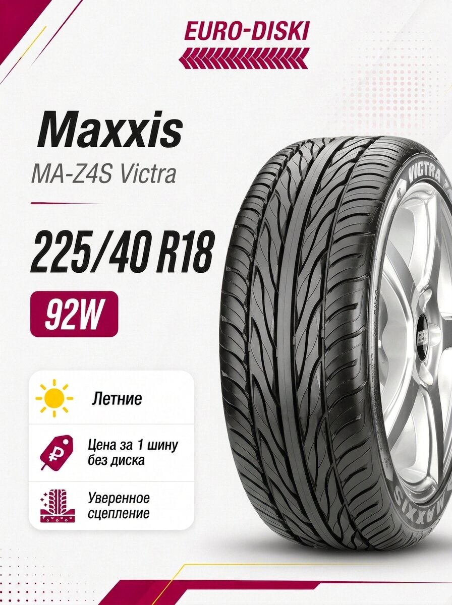 Летние шины 18/225/40 Maxxis Victra MAZ4S 92W