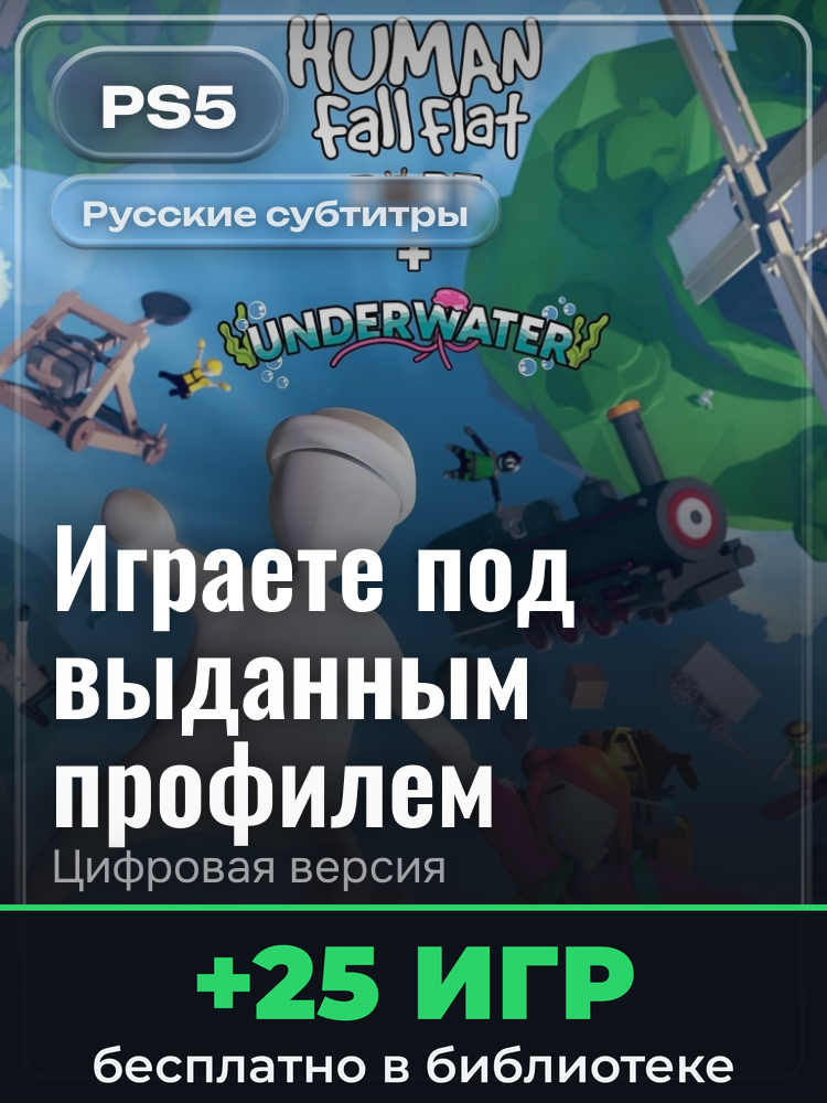 Human: Fall Flat PS4 & PS5 для PlayStation 5: цифровая версия PSN, игра с выданного профиля