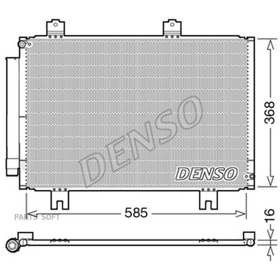 Конденсер HONDA JAZZ 15- от официального дистрибьютора, DENSO, артикул DCN40020