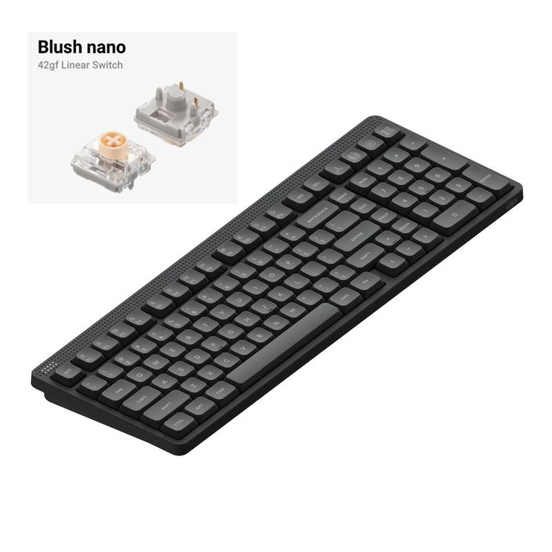 NuPhy Игровая клавиатура беспроводная Node100, (Blush nano), Английская раскладка, светло-бежевый, черный