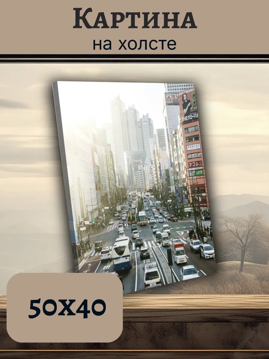 Картина Япония Japan 40x50 Токио панорама