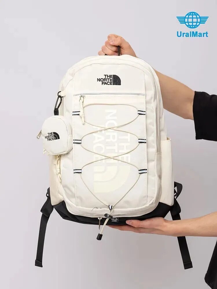 Рюкзак North Face водонепроницаемый бежевый с ортопедической спинкой и отделением для ноутбука — фото 1