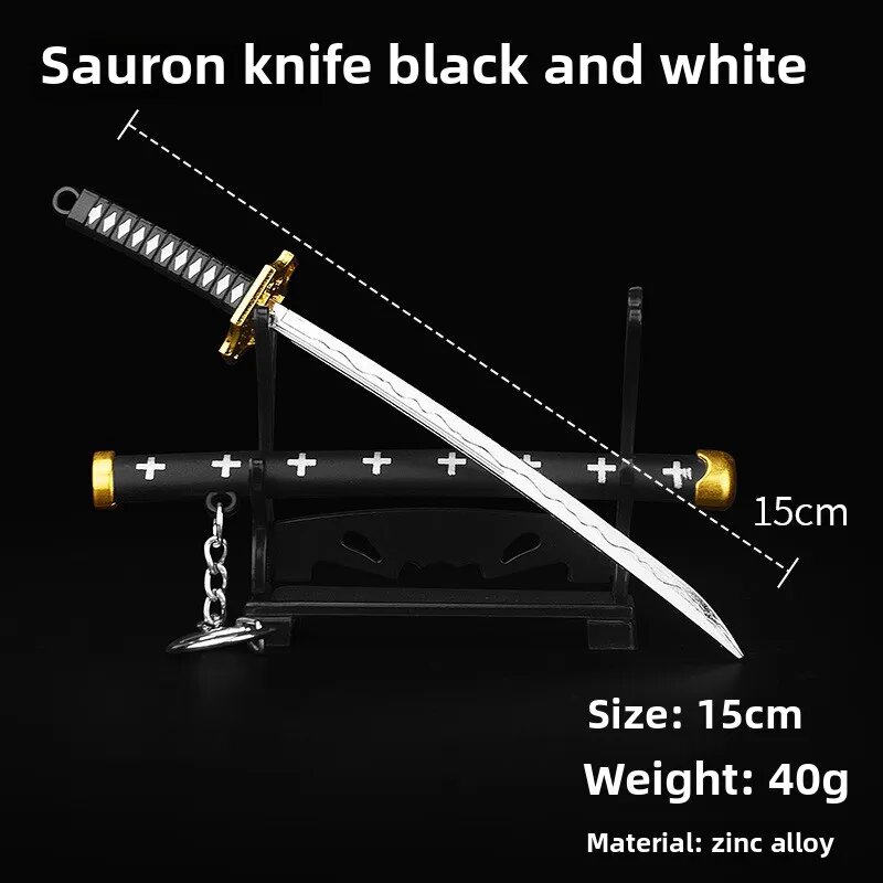 Игрушечные катаны из металла 17 см Черный, 15cm Sauron knife