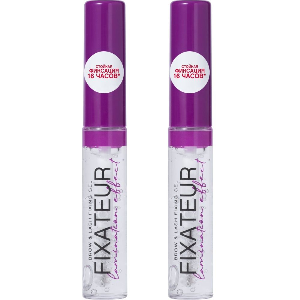 Vivienne Sabo Гель с эффектом ламинирования Fixateur Lamination Effect для бровей, тон 01, 2 шт