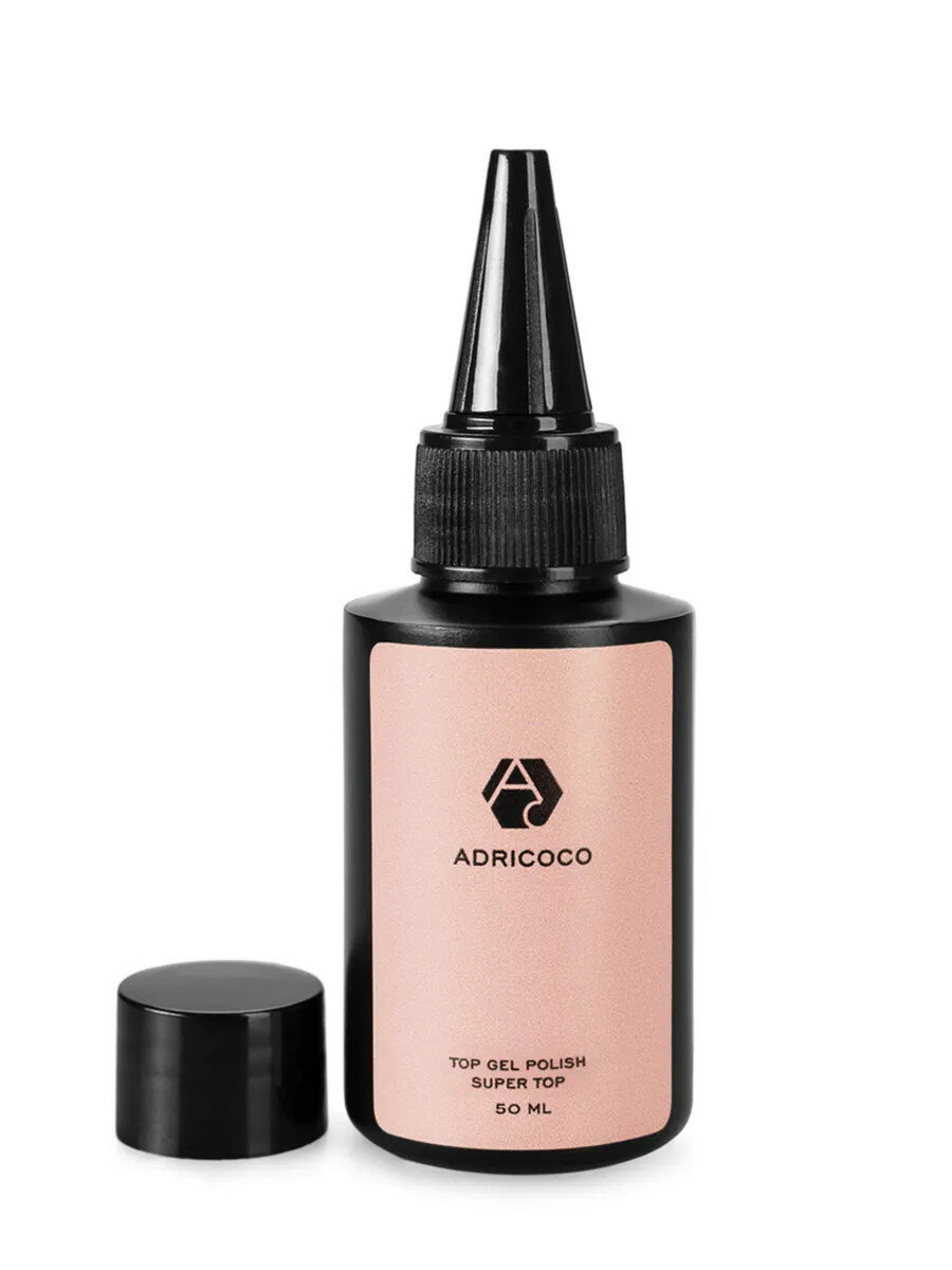Adricoco, Super Top - закрепитель для гель-лака без липкого слоя, 50 мл