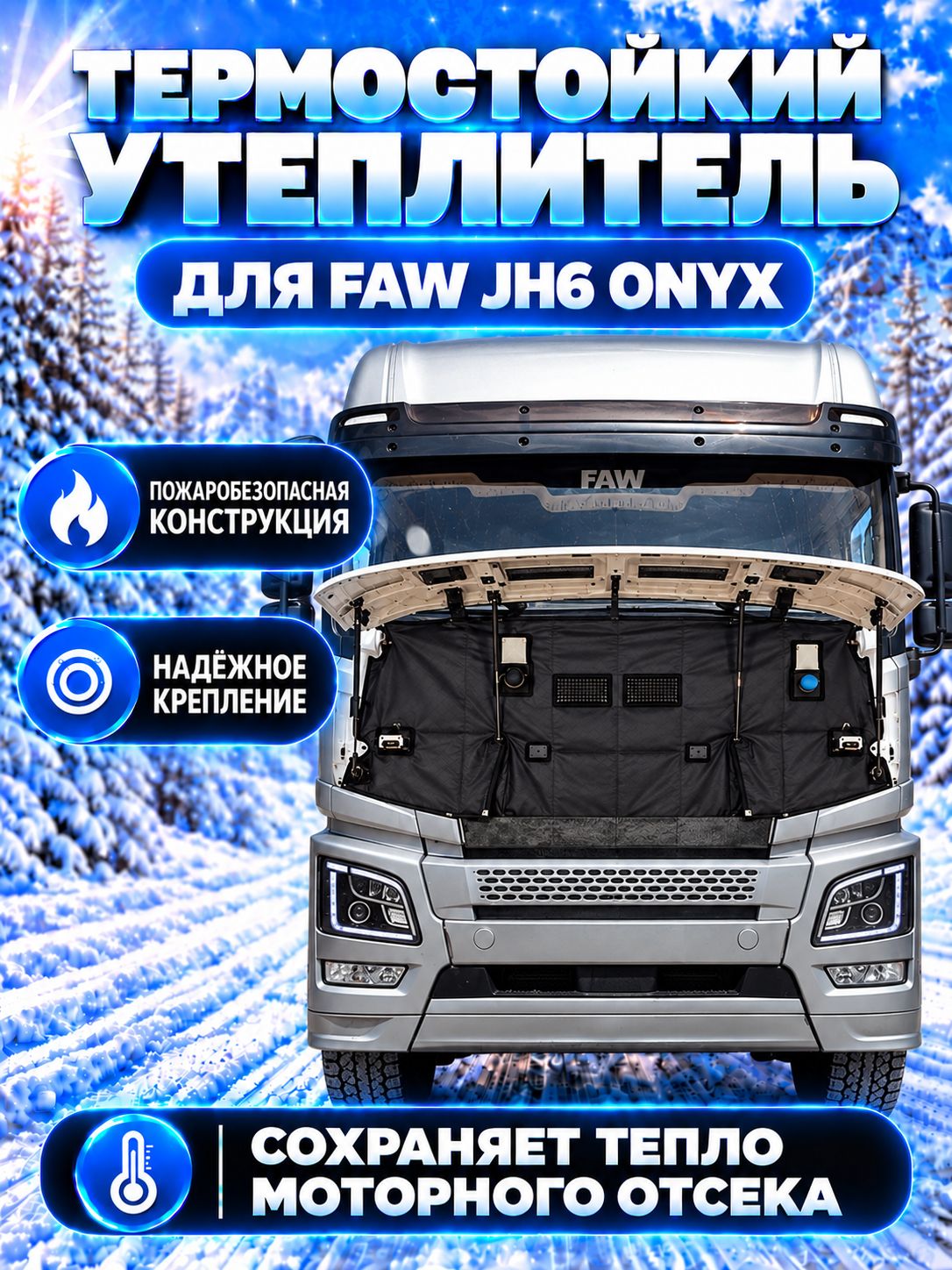 Утеплитель кабины и радиатора FAW JH6 Onyx