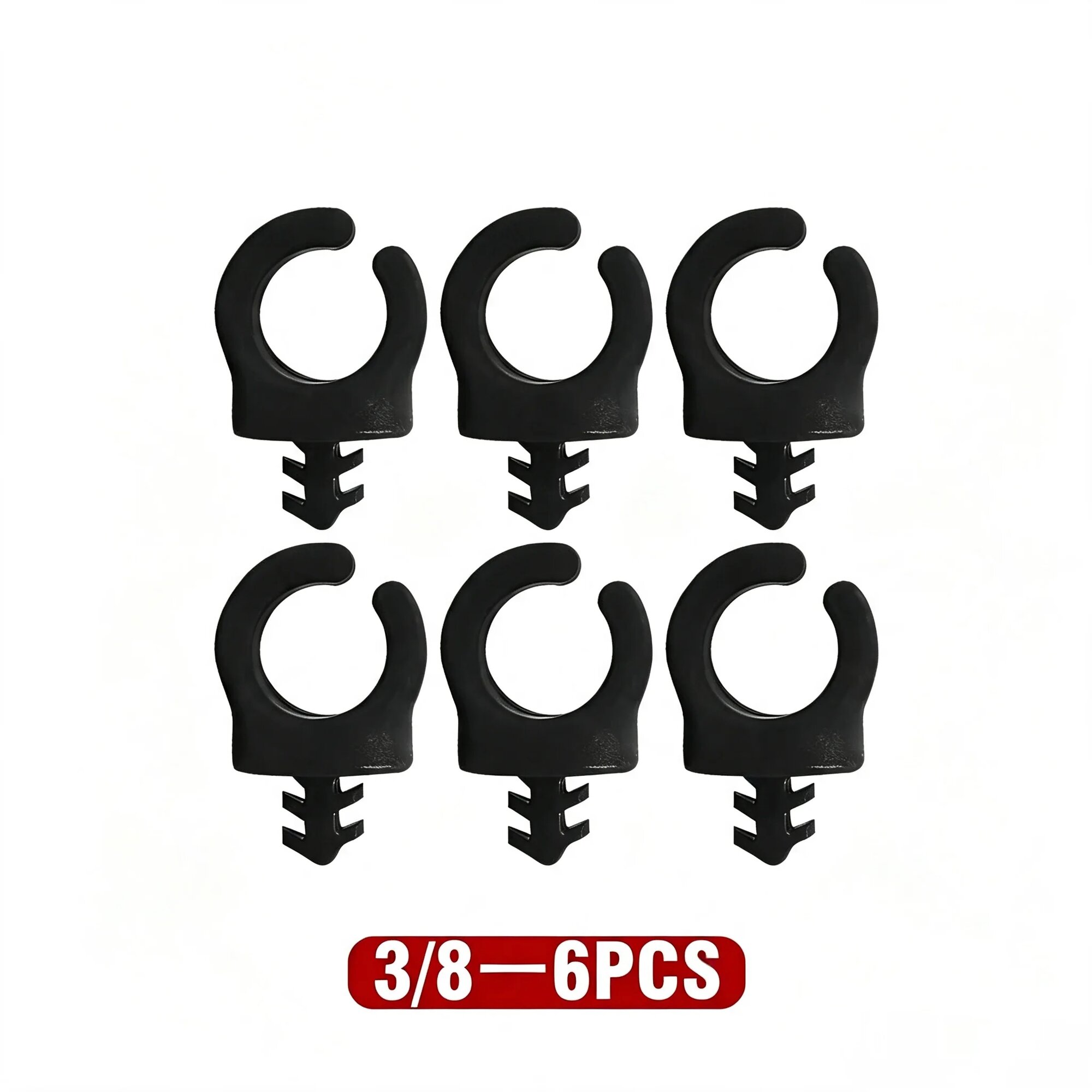 Зажим для кабелей камеры INLPIE 3-8 Black 6 Pack