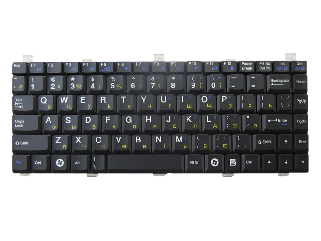Клавиатура для ноутбука для GETAC VTK107 VTK115 VTK121 VTK168 VTK217 VTK907 12.1' русский RU черный без подсветки новый