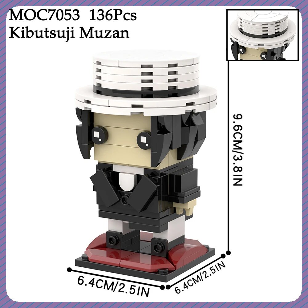 MOC Demon Slayer Brickheadz Фигурки Танджиро Иносуке из пластика MOC7053