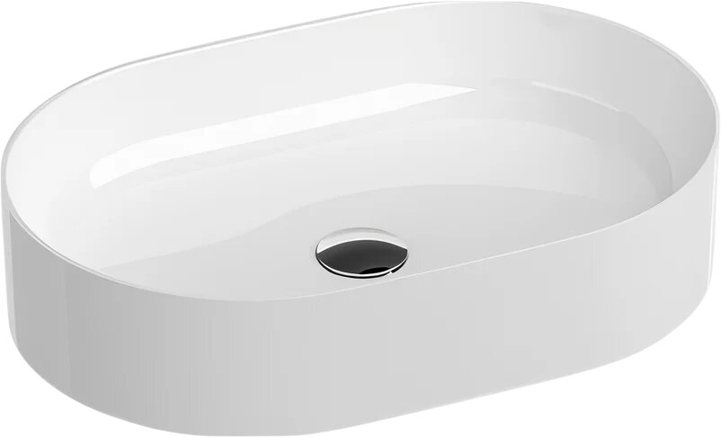 Накладная раковина Ravak Ceramic Slim 550 O накладная, без отверстия под смеситель, фарфоровая, овальная, раковина для ванной, белая