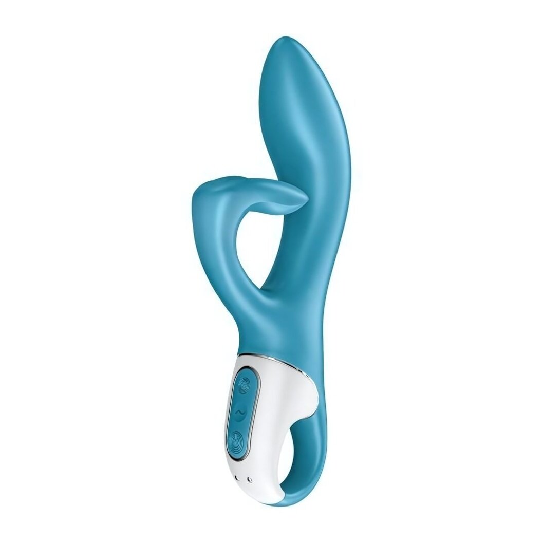 Вибратор-кролик Satisfyer Embrace Me, бирюзовый, 21,2 см, 12 режимов