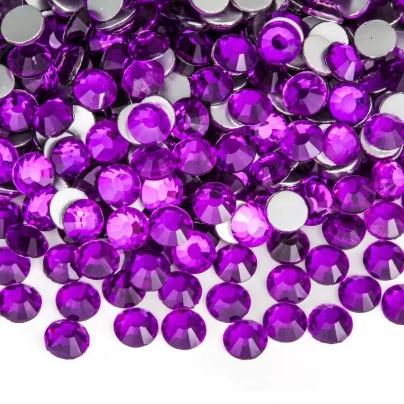 Фиолетовые стразы стеклянные SS30-288pcs